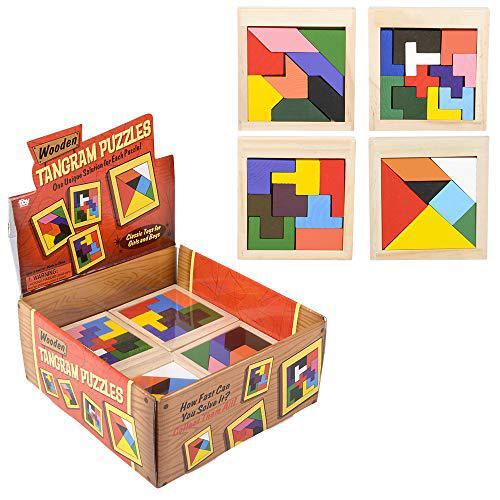 4 Inch Wooden Tangram Puzzles | Cravin's Candy Emporium